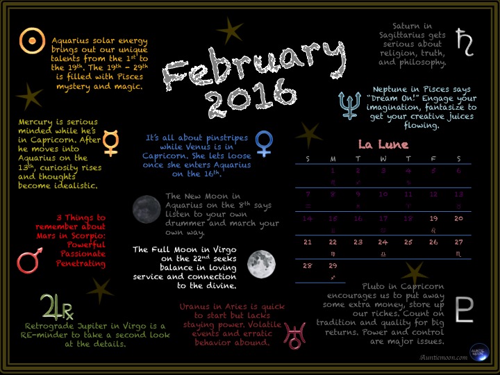 February 2016 Planets – Auntie Moon