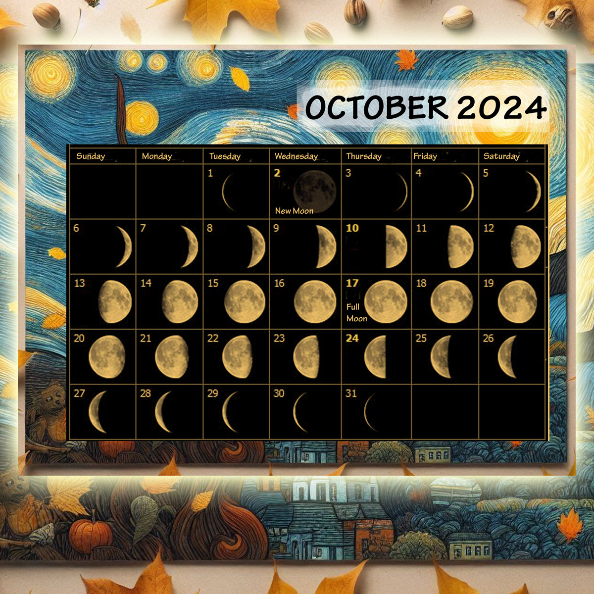 October 2024 Moon Phases